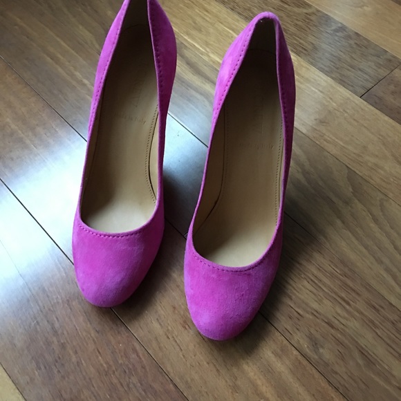 J. Crew | Shoes | J Crew Magenta Suede Pumps Made In Italy | Poshmark
